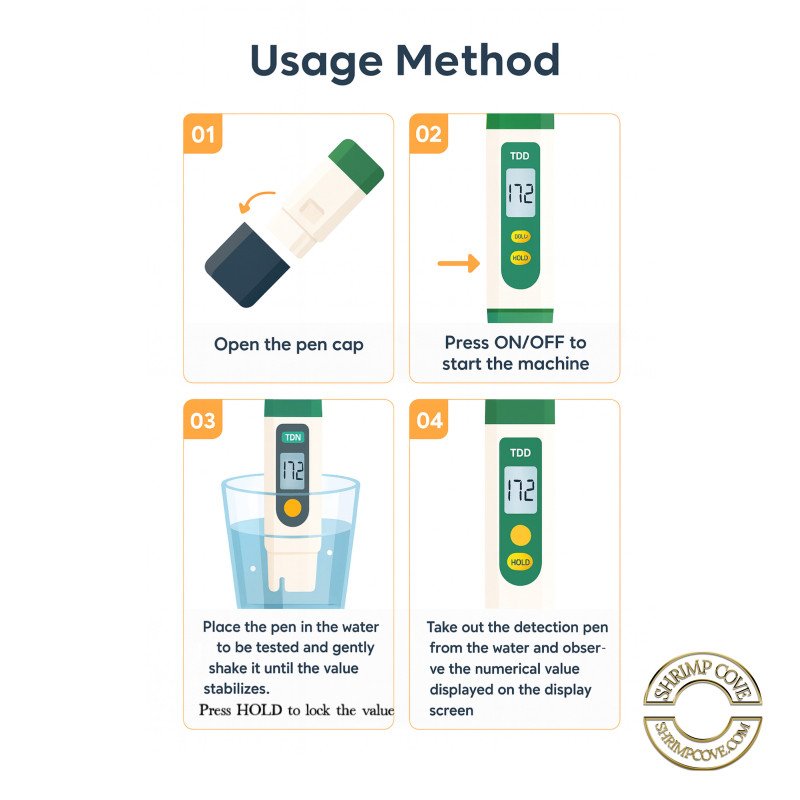 TDS Pen Total Dissolved Solids Tester Shrimp Cove