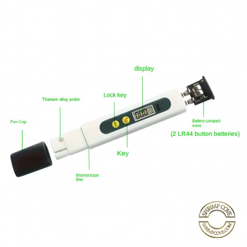 TDS Pen Total Dissolved Solids Tester Shrimp Cove